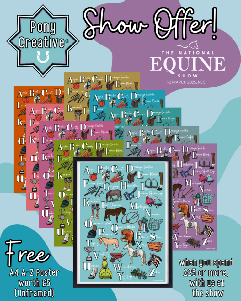 Pony creative's BRAND NEW A-Z poster is FREE with every £25 purchase ...